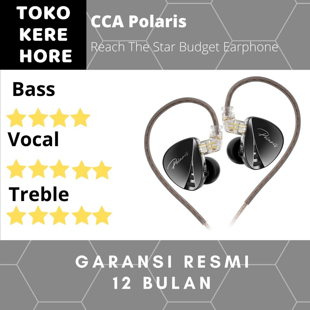 Jual CCA Polaris In Ear with 4 Tuning Switch Single DD Earphone with MIC | Shopee Indonesia