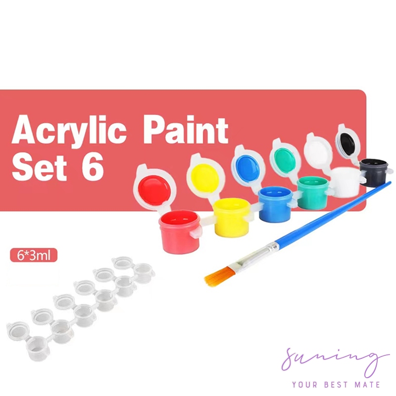 Jual Acrylic Colour Pastel Set 6 Warna - Cat Akrilik Kanvas Lukis ...