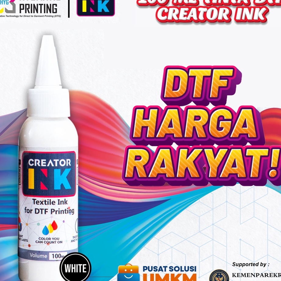 Jual Harga Istimewa Tinta DTF Tinta DST Sablon Digital CREATOR INK 1 ML ...