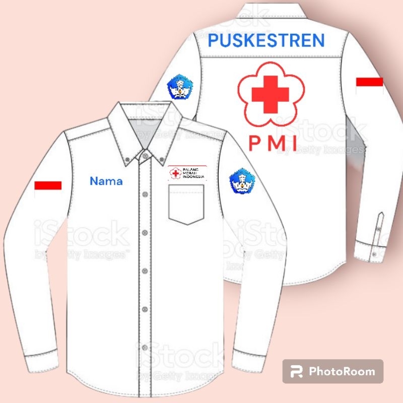 Jual Kemeja Kerja Seragam Kerja PMI Full Bordir | Shopee Indonesia