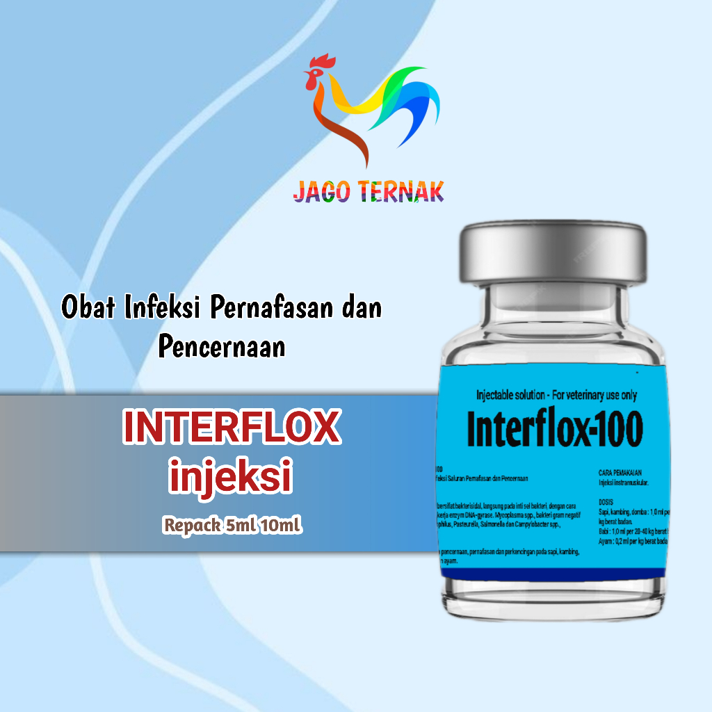 Jual Interflox 100 injeksi obat flu hewan Repack 5ml | Shopee Indonesia