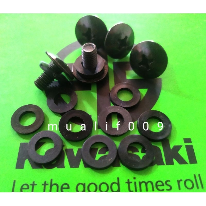 Jual Ring nylon m6 ring baut body bodi fairing hitam M6 Ring washer ...