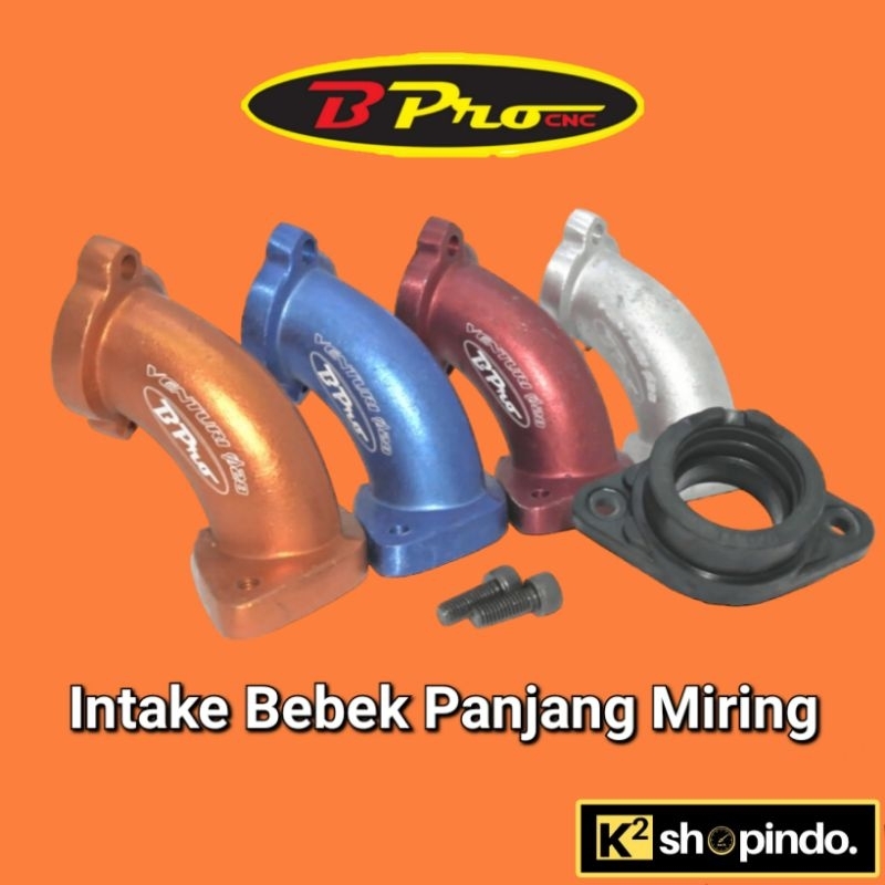 Jual Intake Intek Manipol Manifold Miring Motor Bebek Universal BPro Es2 Original | Shopee Indonesia