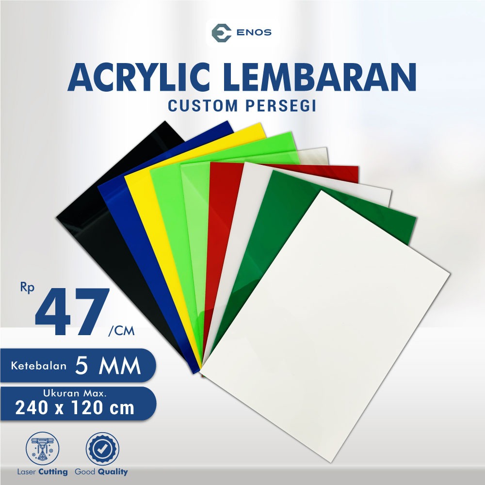 Jual Akrilik Lembaran 5mm / Acrylic Warna Bening Ukuran Bebas Pilih ...