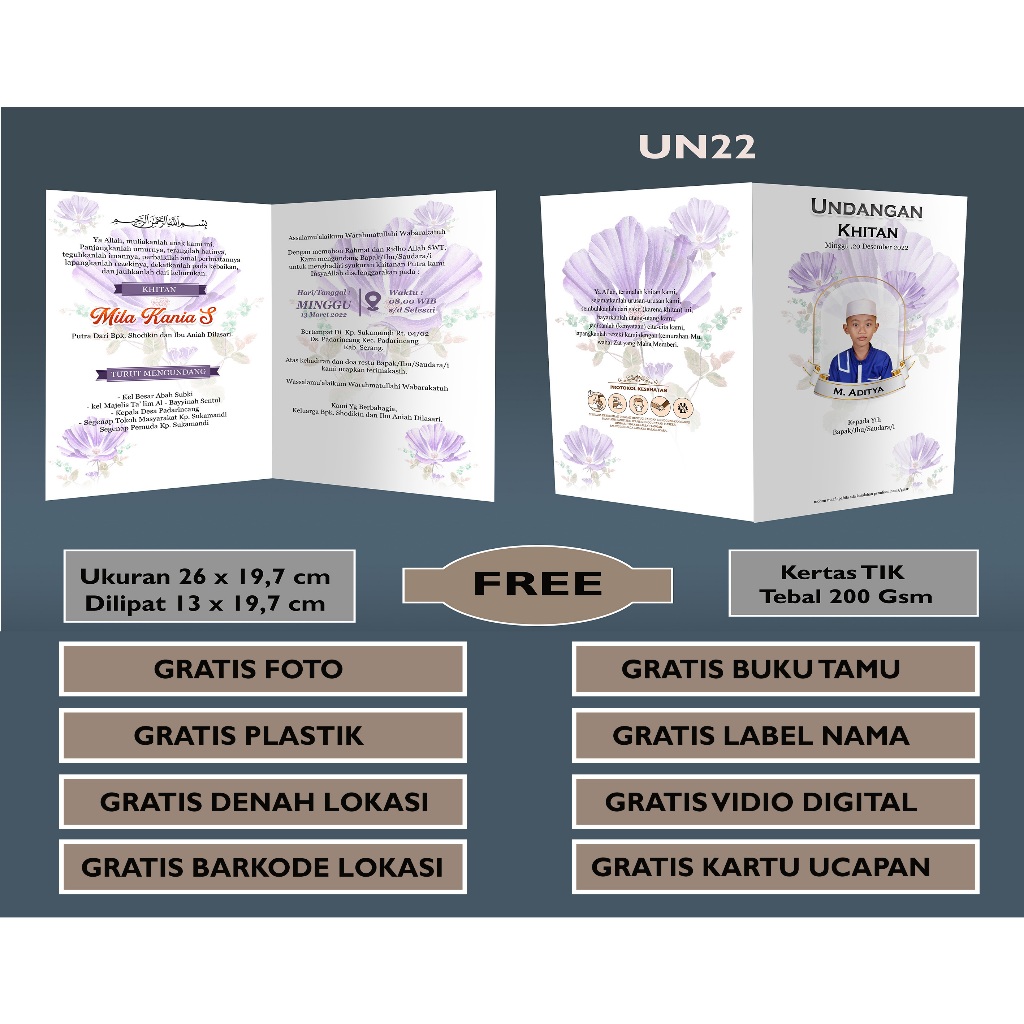 Jual undangan sunat / undangan sunatan / undangan khitan / undangan ...