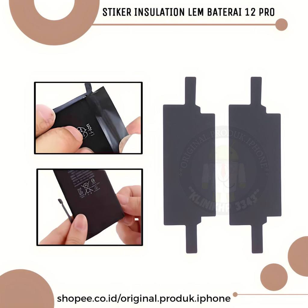 Jual STICKER / STIKER INSULATION LEM BATERAI 12 PRO ORI | Shopee Indonesia