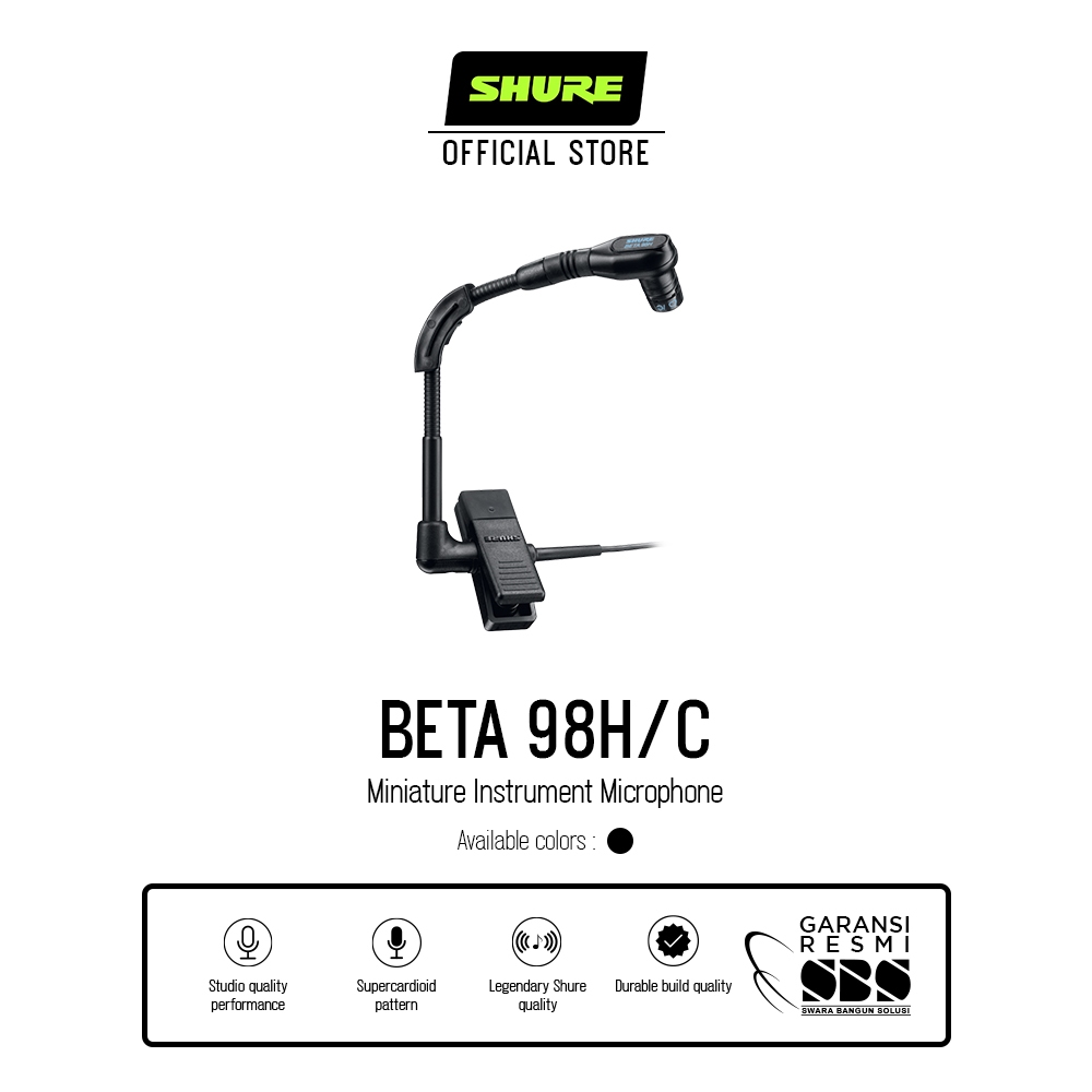 Jual Shure BETA98H/C-X Miniature Instrument Microphone | Shopee Indonesia