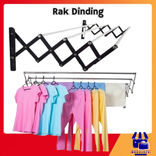 Jual Jemuran Dinding Lipat Gantungan Baju Handuk Rak Portable Fleksibel ...