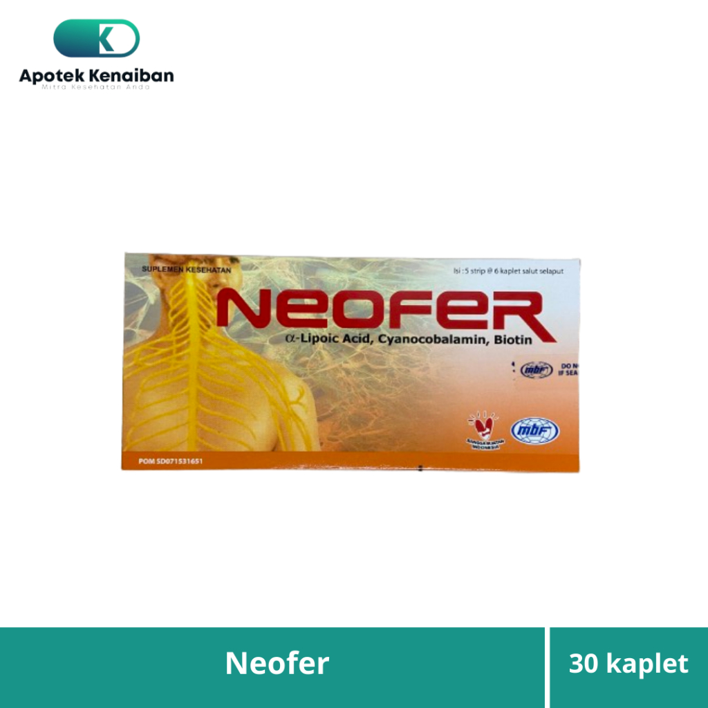 Jual NEOFER BOX 30 KAPLET ALPHA LIPOIC ACID 600 MG / SUPLEMEN ...