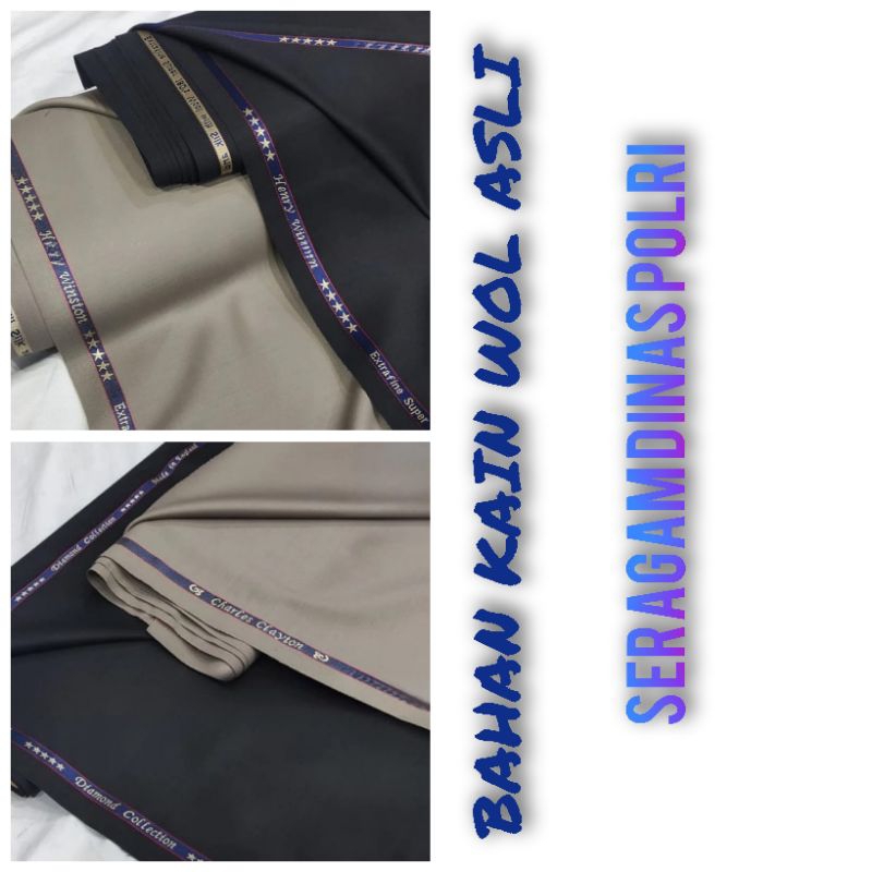 Jual KAIN BAHAN WOL ASLI SERAGAM DINAS POLRI 100%ORIGINAL | Shopee ...