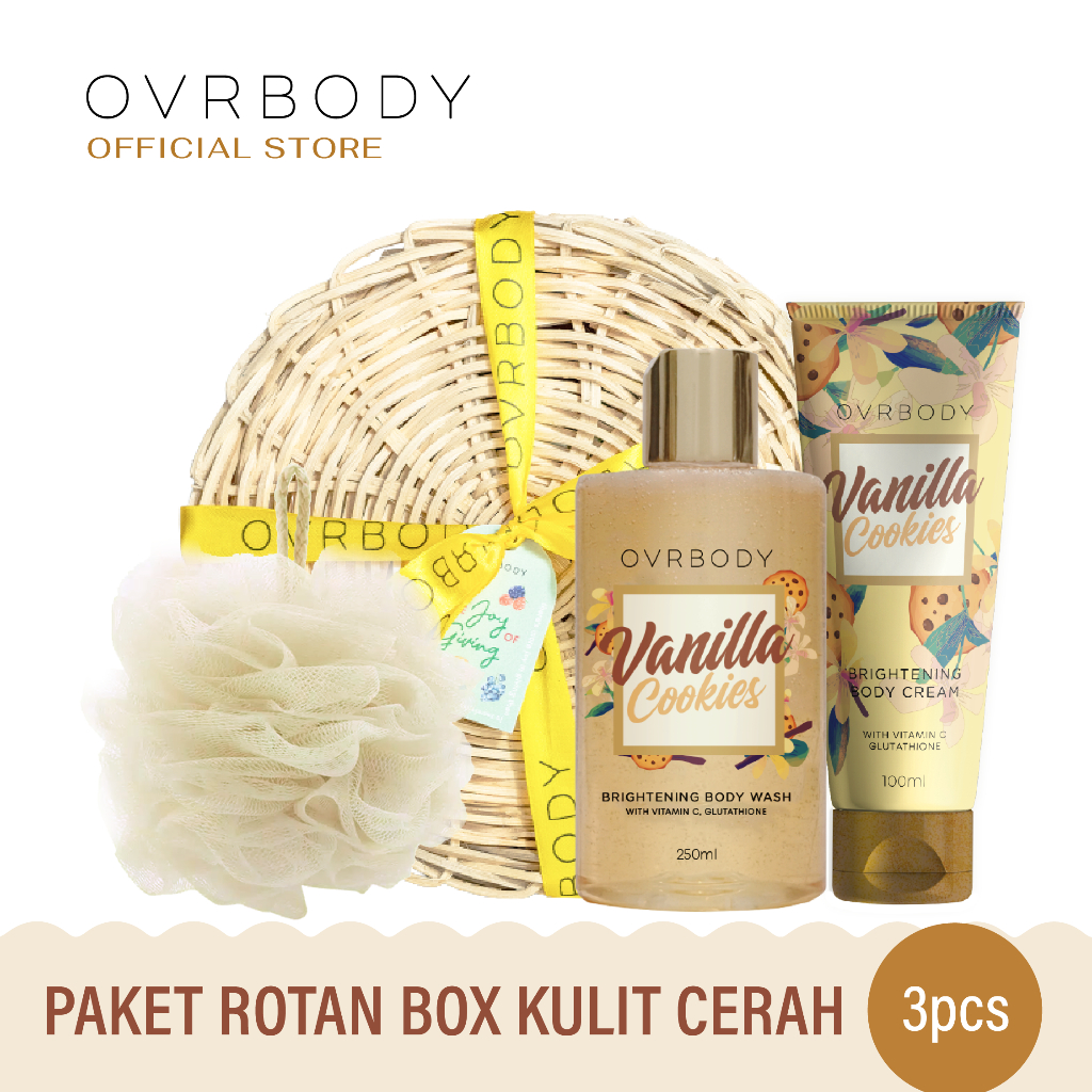 Jual OVRBODY Hampers Rottan Box (Body Wash + Body Cream) Free Shower ...
