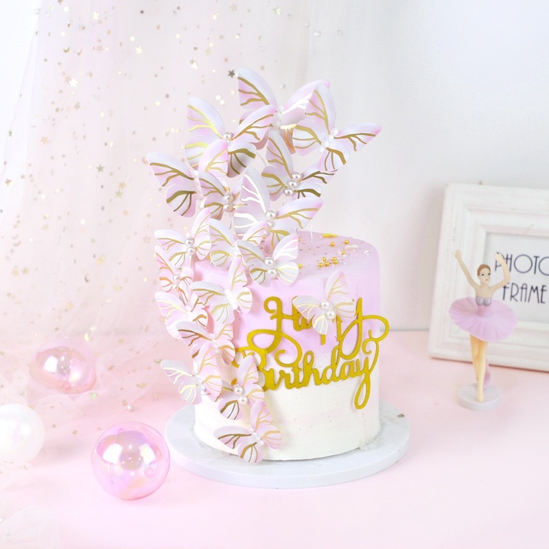 Jual TOPPER KUPU-KUPU HIASAN BUKET CAKE TOPPER KUE ULANG TAHUN TOPPER ...