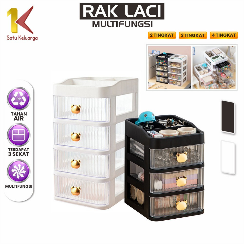 Jual Satu Keluarga Rak Kosmetik Serbaguna 3 Laci K166 Desktop Drawer ...