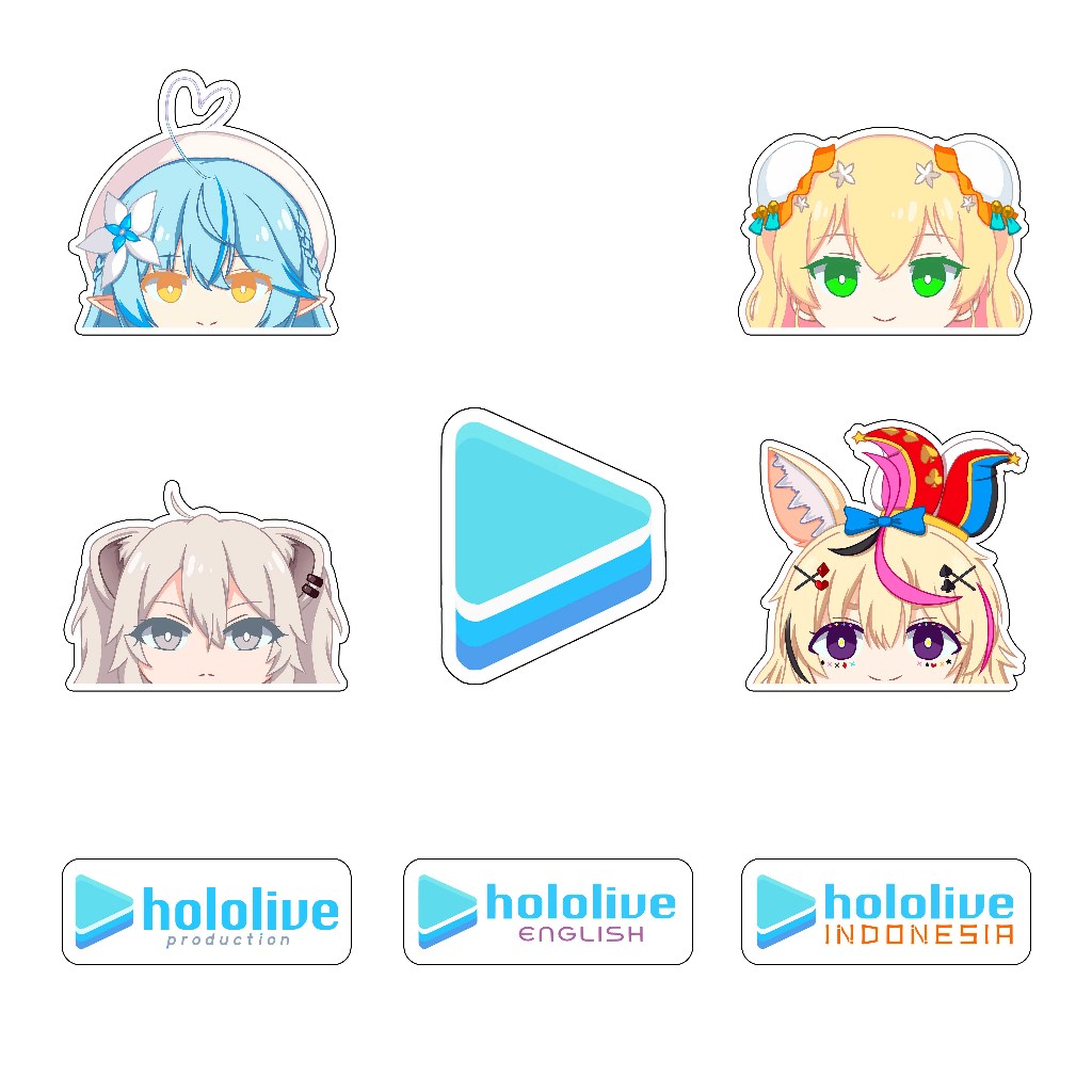 Jual Sticker vinyl anime vtuber HOLOLIVE JAPAN GEN 5 PEEKER SET ...