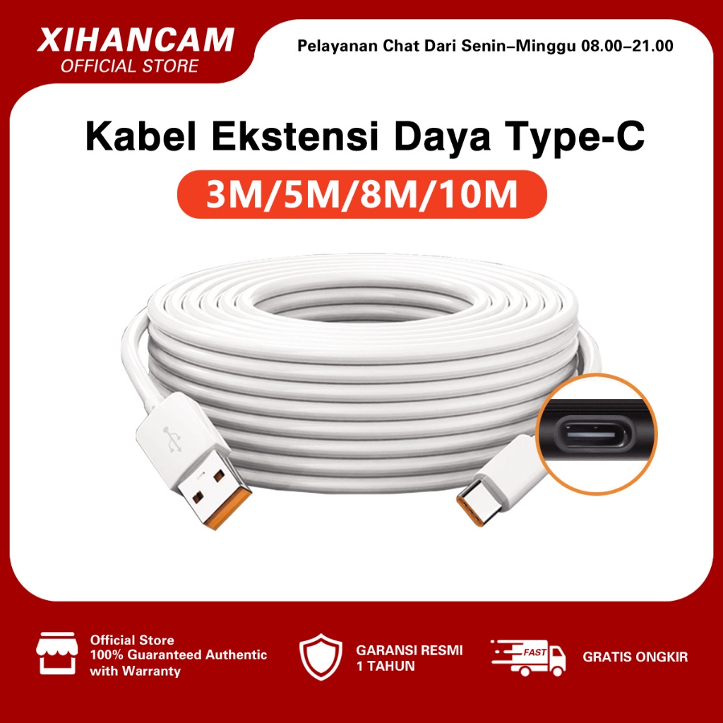 Jual XIHANCAM DEFLINK Kabel Data Type C Panjang Kabel Daya 3 - 10 Meter ...