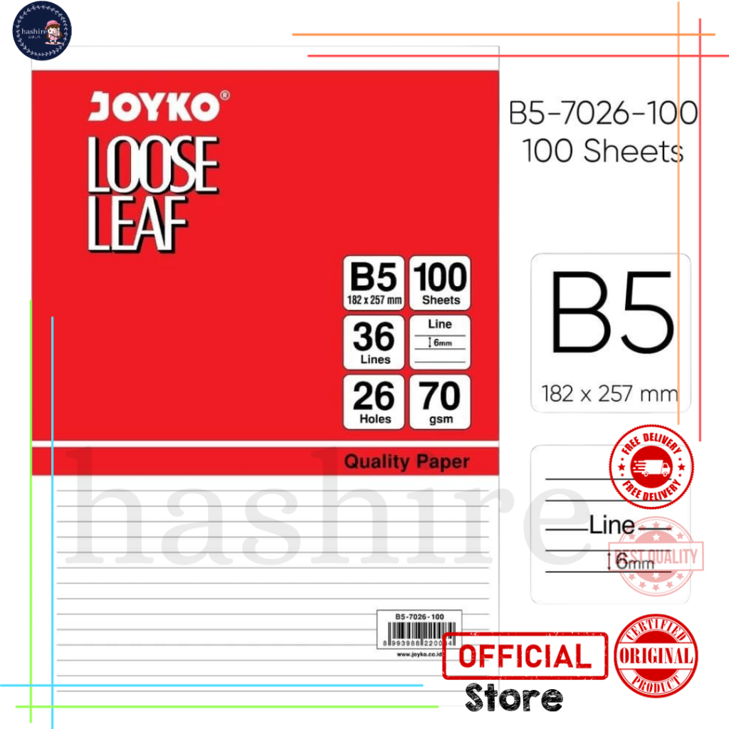 Jual Loose Leaf Isi Kertas File Binder JOYKO B5 LL 100 Lembar | Shopee Indonesia