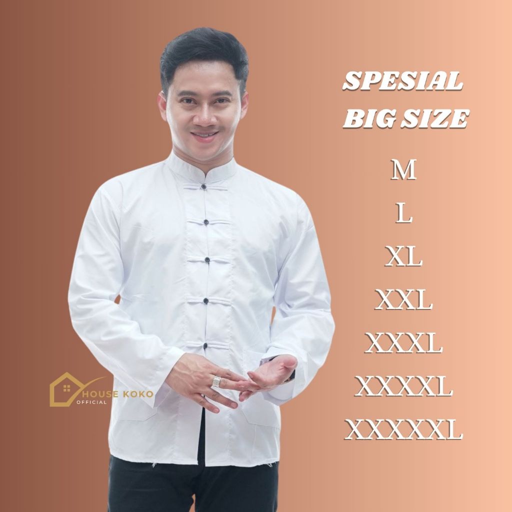Jual Baju Koko Chines Koko Ip Man Cheongsam China Katun Baju Koko Big ...