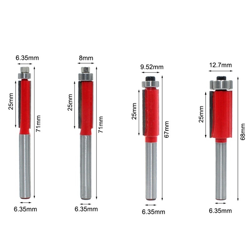 Jual Mata Profil LURUS Straight Flush Trimmer Router Bits Top Bearing ...
