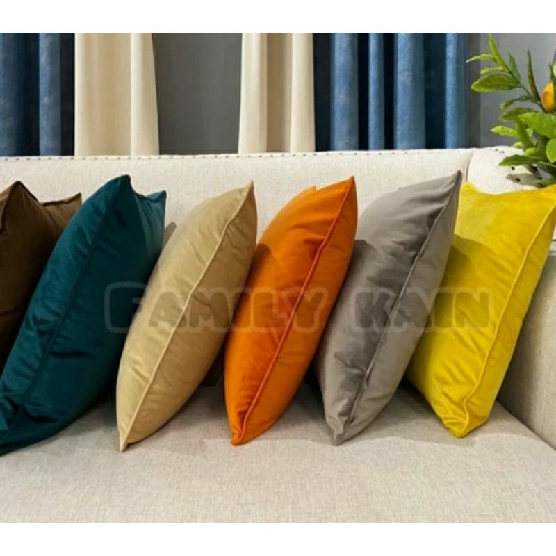 Jual sarung bantal sofa suede 30x30 40x40 45x45 50x50 60x60 warna ...