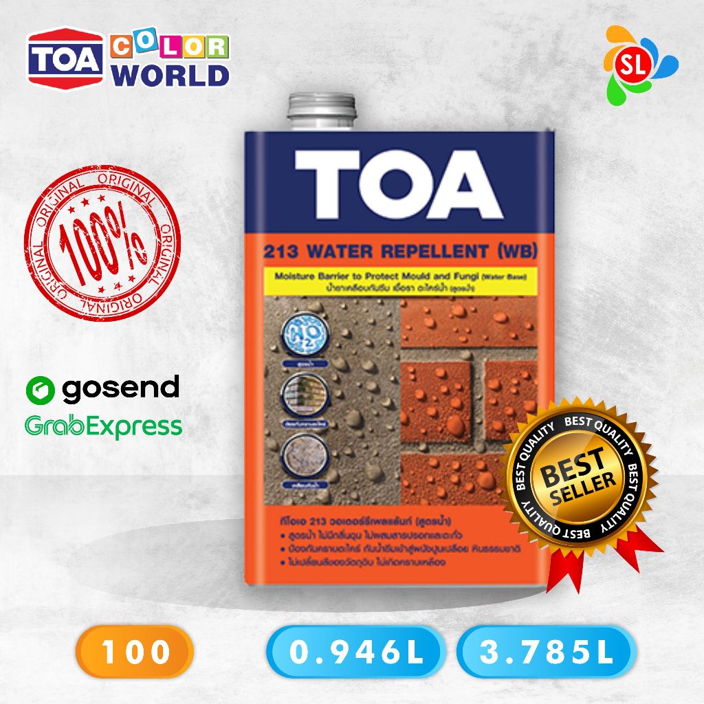 Jual Cat Waterproofing Toa Water Repellent Clear 213 Varian 0,946 Liter ...