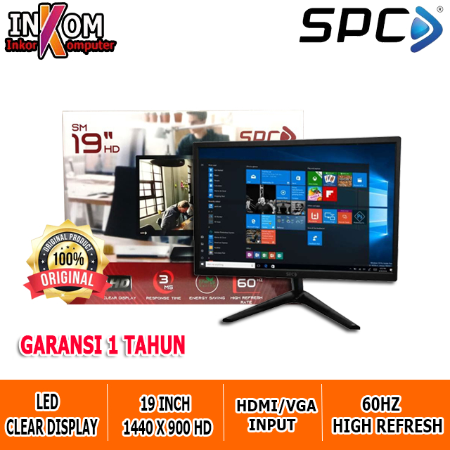 Jual Monitor 19Inch SPC / LED Monitor SPC 19 INCH | Shopee Indonesia