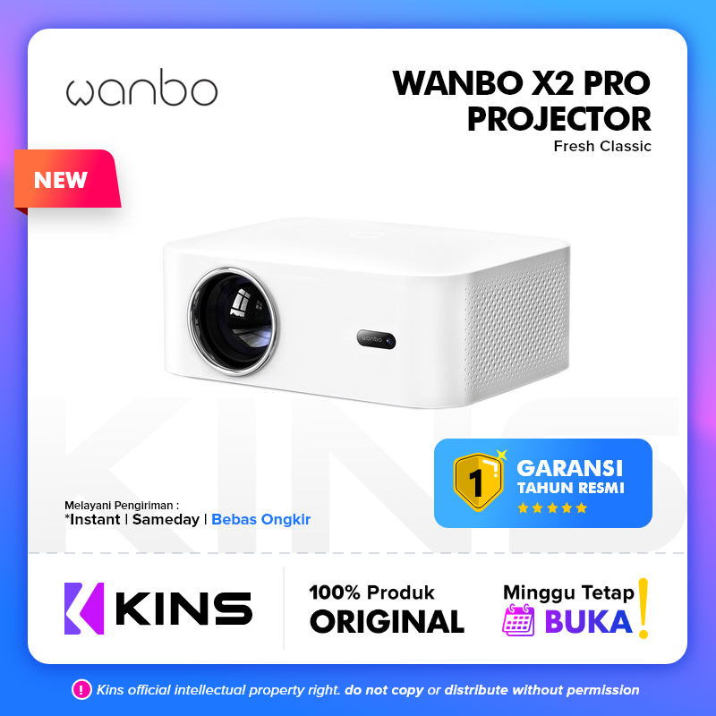 Jual Wanbo X2 Pro Smart Proyektor 5W*2 HiFi Speaker Fokus Otomatis 450 ANSI | Shopee Indonesia
