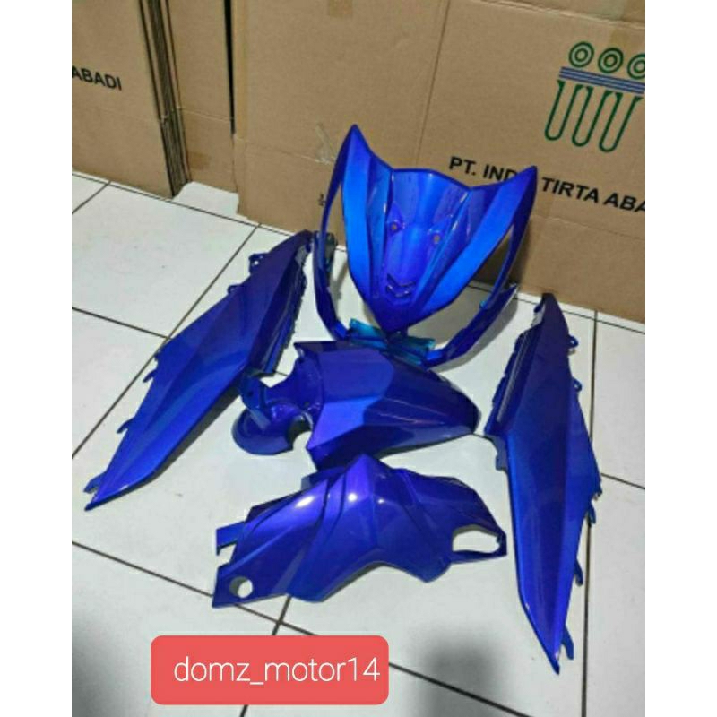 Jual COVER BODY HALUS MOTOR HONDA BEAT FI 2013_2016 WARNA BIRU CANDY ...