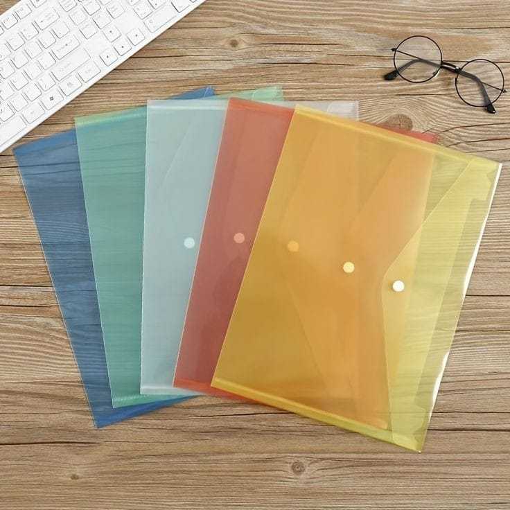 Jual Map Plastik 1 Kancing Folio Map Plastik Warna Kancing satu ...