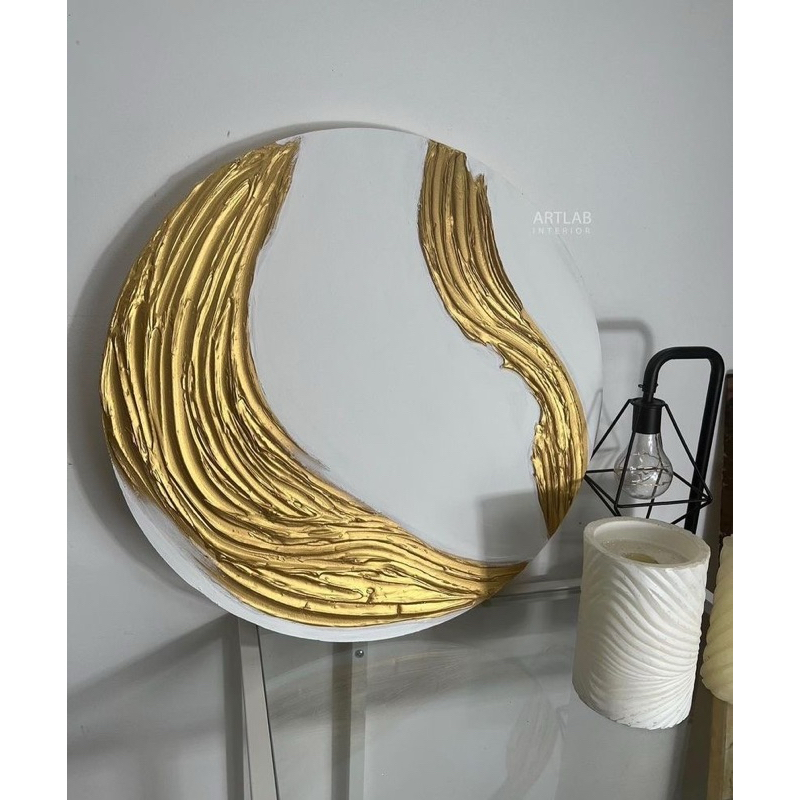 Jual Lukisan fabric painting texture aesthetic bulat | Shopee Indonesia