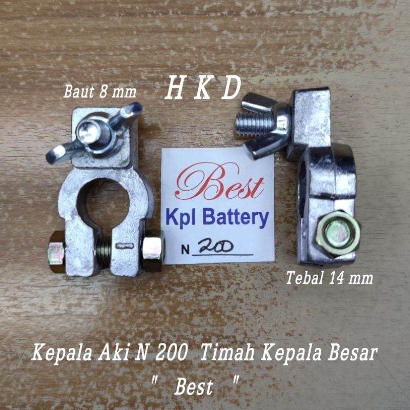 Jual KLEM KEPALA AKI ACCU MOBIL N200 TIMAH KEPALA BESAR " BEST ...