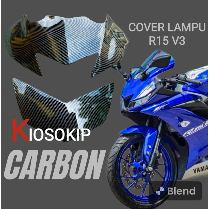 Jual Cover lampu carbon R15 V3 variasi R15v3 aksesoris r15 Cover carbon ...