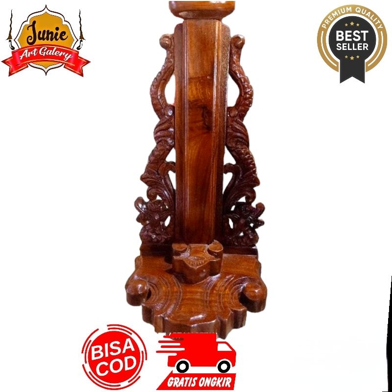 Jual BLAWONG KERIS TEMPAT PAJANG KERIS UKIR NAGA KAYU JATI ANTIK ...
