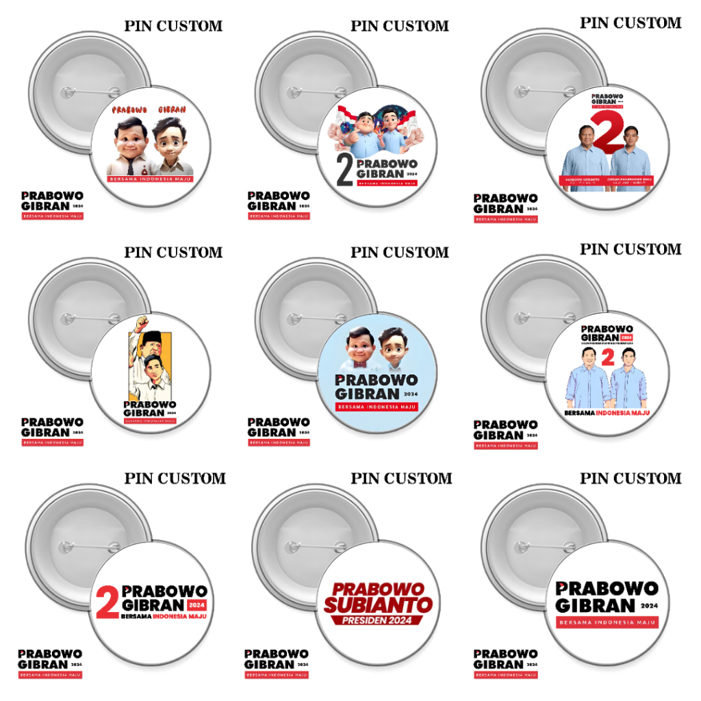 Jual Custom Pin dan Gantungan Kunci Logo Gemoy Prabowo Gibran Paslon ...