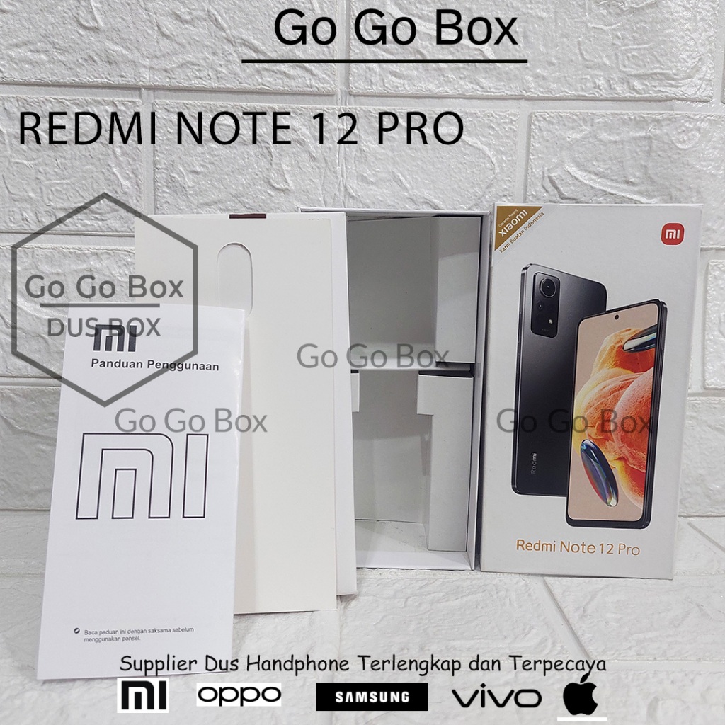Jual DUS DUSBOX REDMI NOTE 12 PRO -GRATIS STICKER- DAN FULLSET(CHARGER ...