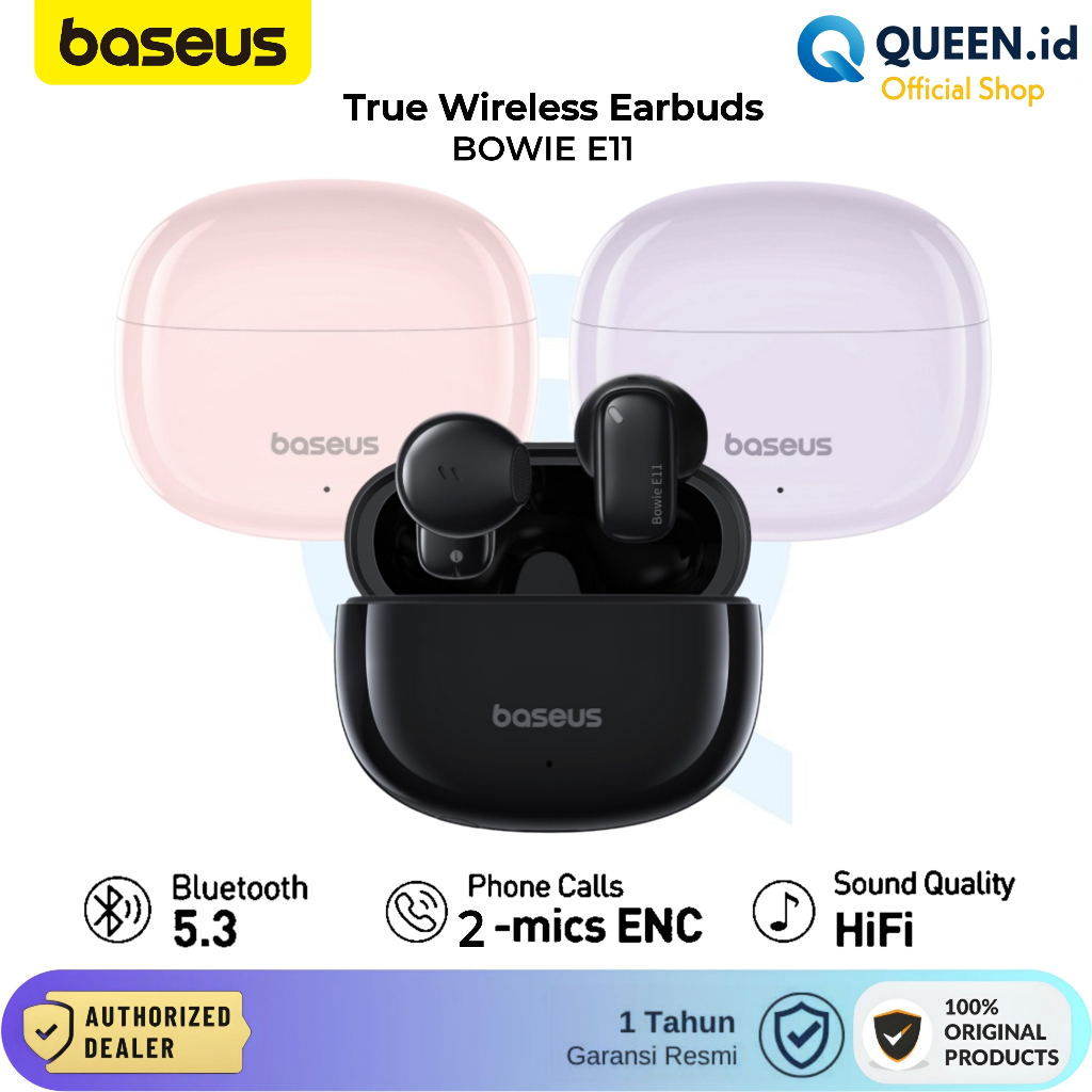 Jual Baseus Bowie E11 TWS True Wireless Earbuds Headset Bluetooth HiFi ...