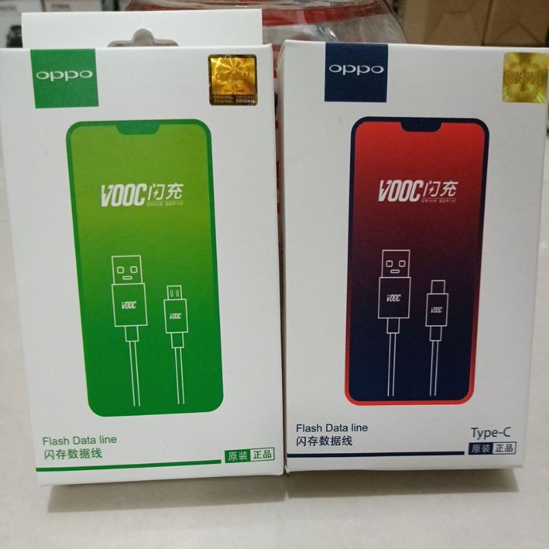 Jual KABEL DATA OPPO MICRO USB DAN TYPE C 4.A SUPER VOOC | Shopee Indonesia
