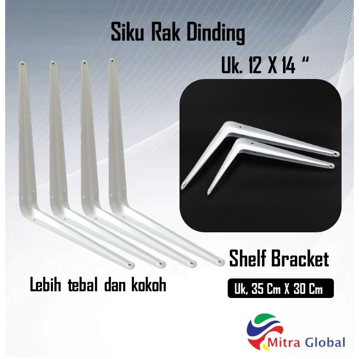Jual Siku Rak Dinding 12x14 Inch 30x35cm Besi Ambalan Rak Kayu Harga 1 ...