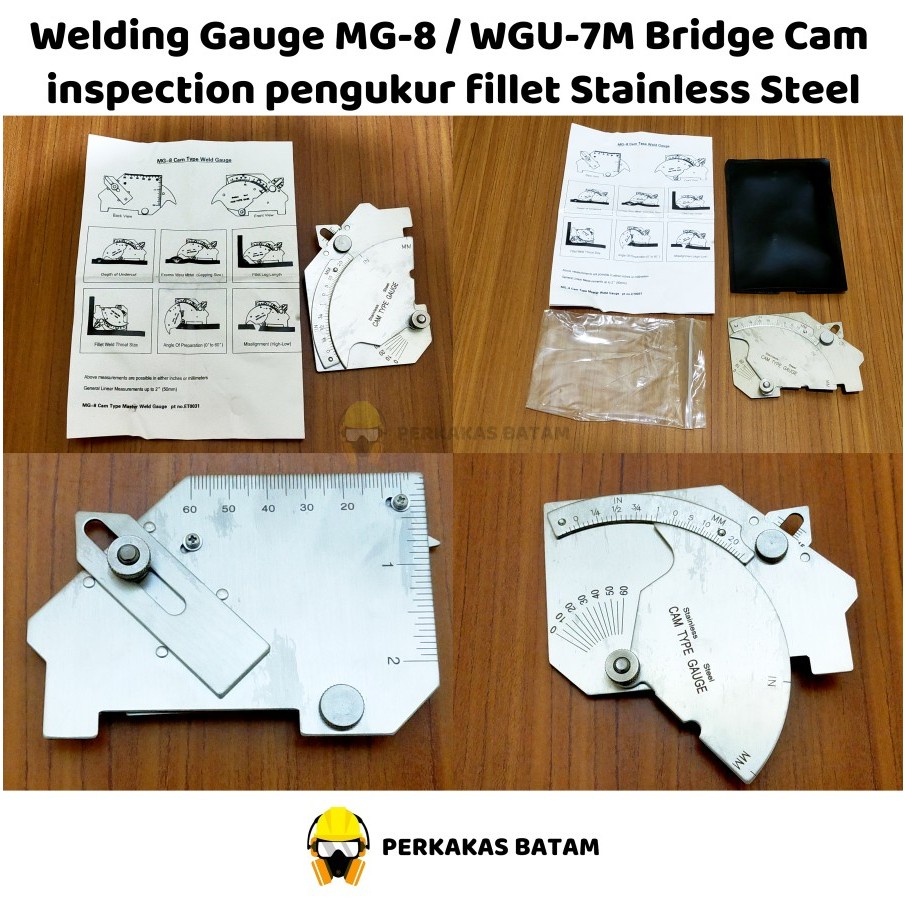 Jual Welding Gauge MG-8 Bridge Cam Welding Gauge Stainless Steel | Shopee Indonesia