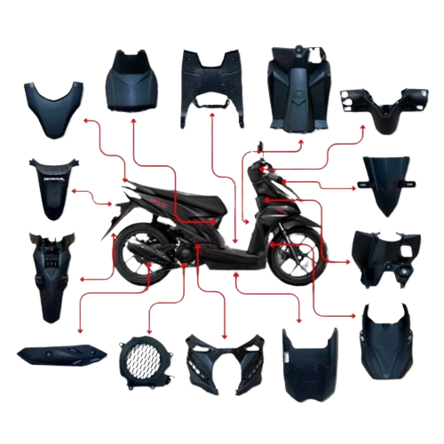 Jual FULL SET BODY BEAT 2020 HITAM GLOSSY / FULL SET BODY BEAT DELUXE ...