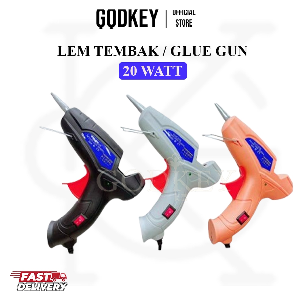 Jual Lem Tembak / Hot Melt Glue Gun On Off 20watt / Pistol Lem Glue Gun ...