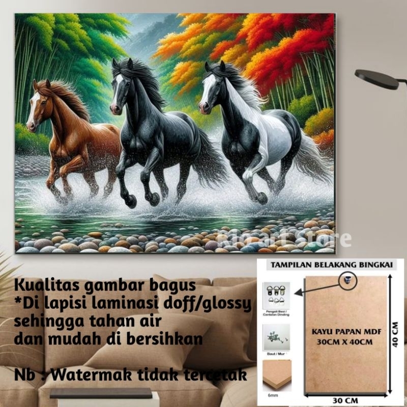 Jual Hiasan dinding poster ai kuda untuk walldekor atau dekorasi ...