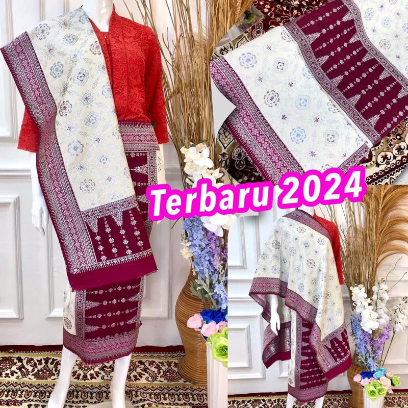 Jual SONGKET PANCAWARNA PINK/ SONGKET PINK/ SONGKET PUTIH KOMBINASI ...