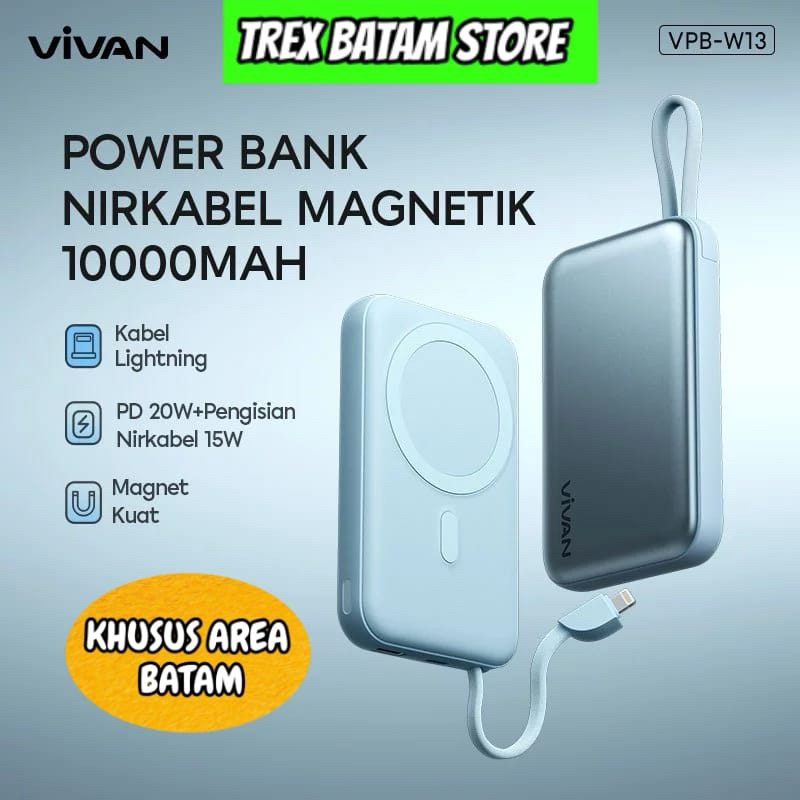 Jual POWERBANK VIVAN MAGNETIC 10.000 mAh NEW 2024 W13 GARANSI RESMI [ BATAM ] | Shopee Indonesia
