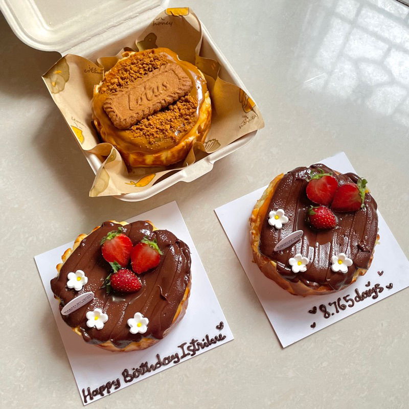 Jual BASQUE BURNT CHEESECAKE 4inch , 6inch & 7inch | Shopee Indonesia