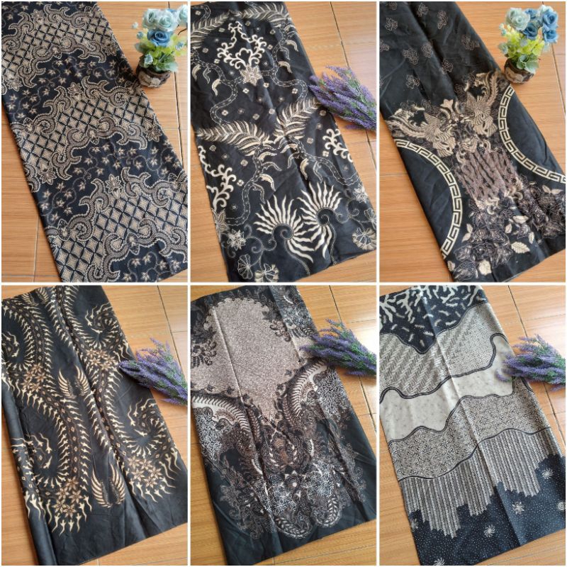 Jual Kain batik hitam coklat / kain batik modern kontemporer 2x1meter ...