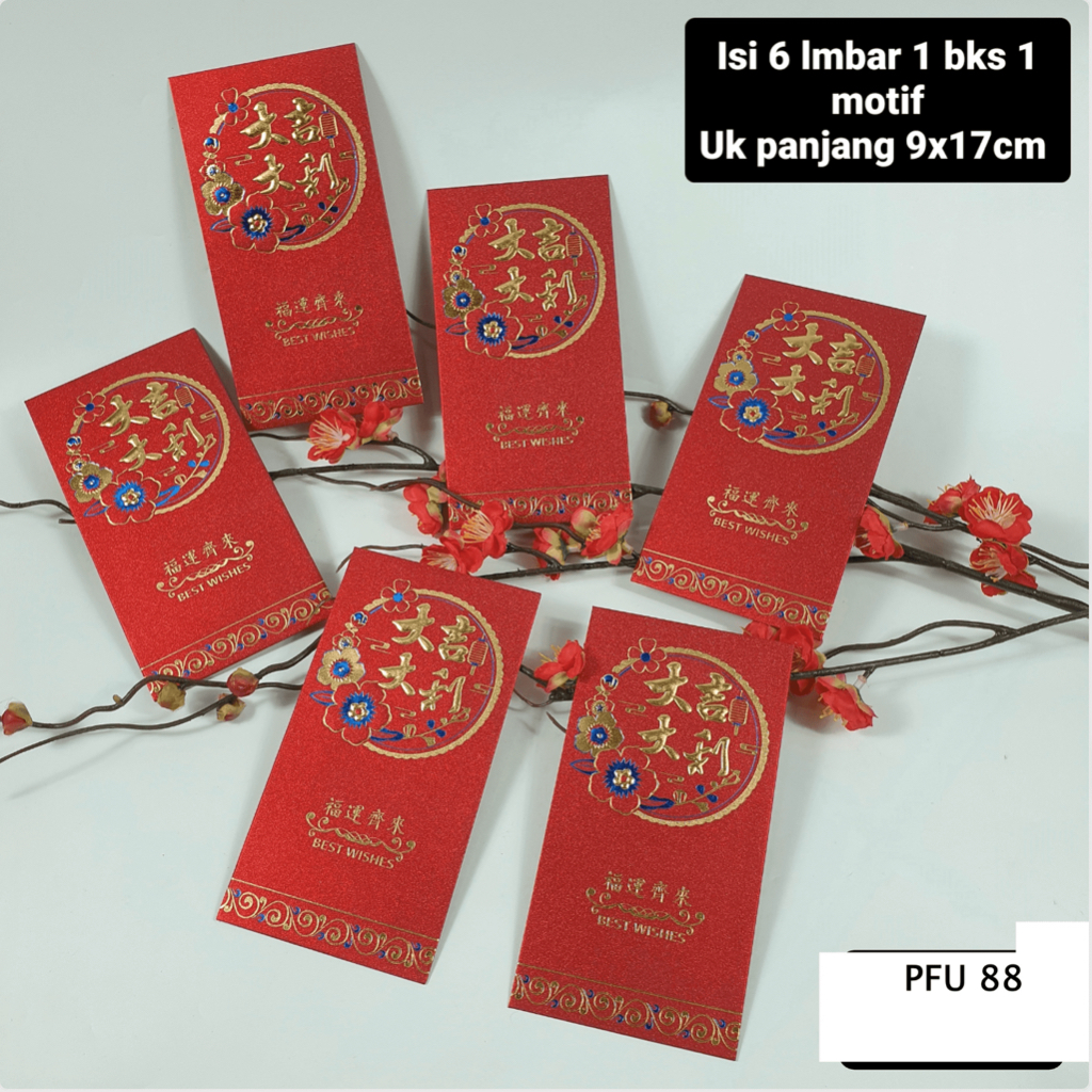 Jual ANGPAO FU IMLEK 2024 WEDDING Netral Merah Panjang Sincia Tahun Shio Naga Dragon | Amplop ...