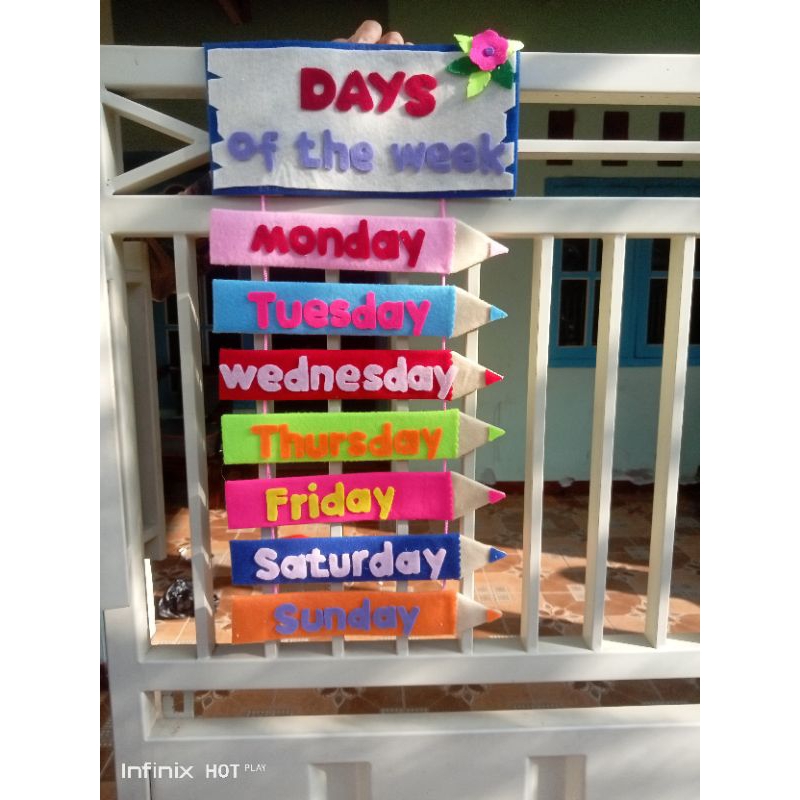 Jual HIASAN KELAS NAMA HARI/HIASAN DINDING/NAMA HARI | Shopee Indonesia