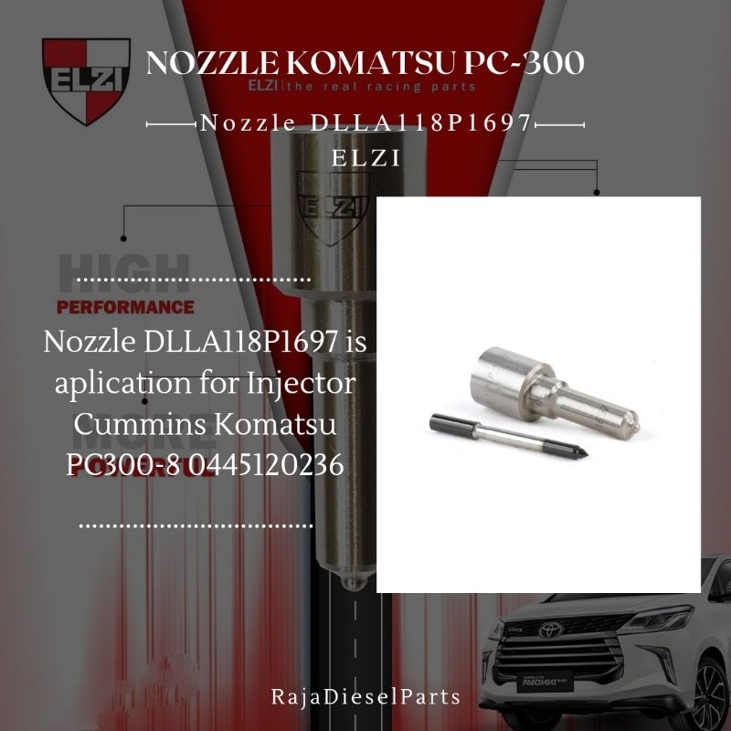 Jual Nozzle Injector Komatsu PC 300-8 DLLA118P1697 P1697 - Nosel Nozel ...