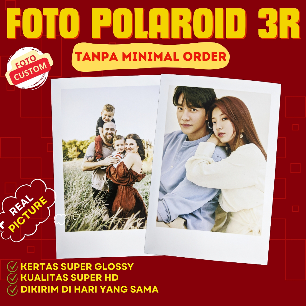 Jual CETAK CUCI FOTO POLAROID 3R CUSTOM GLOSSY PHOTO AESTHETIC MURAH ...