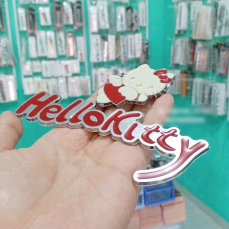 Jual Emblem logo HELLOKITTY HELLO KITTY bahan metal stainless/besi ...